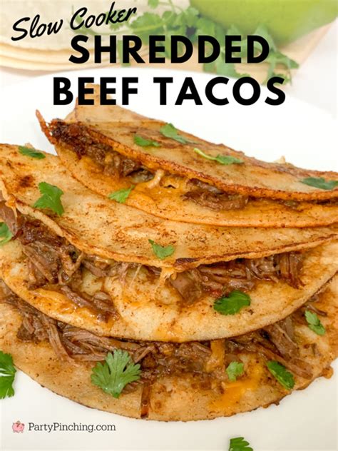 Slow Cooker Shredded Beef Tacos Easy Crock Pot Shredded Beef Barbacoa