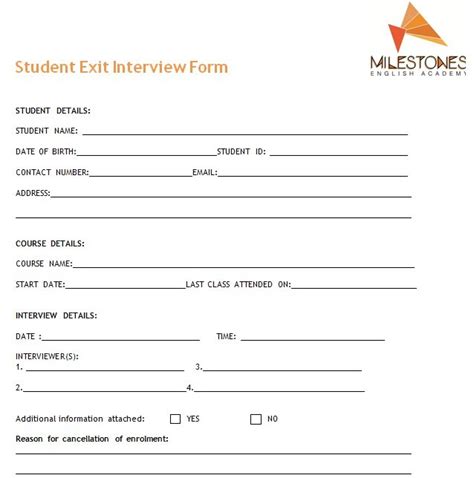 Exit Interview Template Forms Word PDF 100 Free Excel TMP