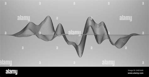 Abstract Dark Wireframe Waveform Or Polygonal Structure On Background Visualization Of Sound