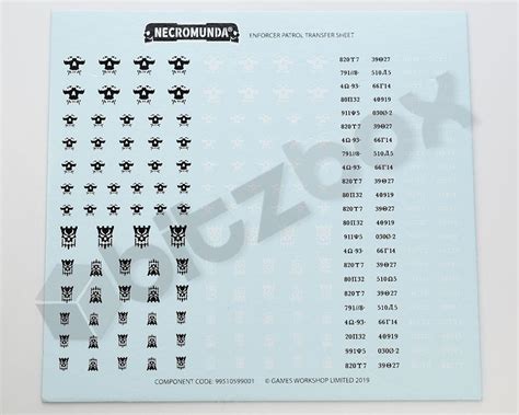 Necromunda Palanite Enforcers Transfer Sheet