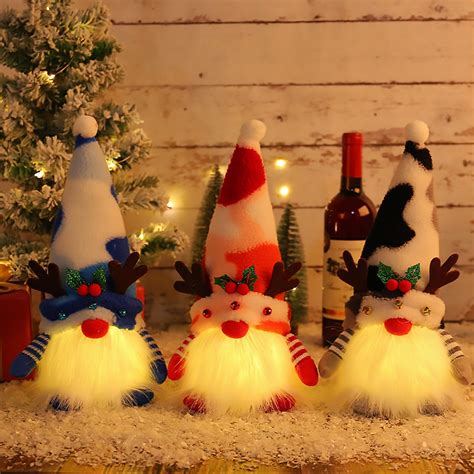 Dengmore Christmas Antler Light Up Doll Short Legged Faceless Doll