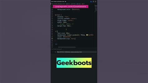 Css Mastery Creating Stunning Text Stroke Animation Html And Css Tutorial Geekboots Youtube