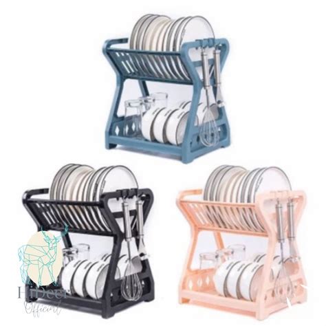 Jual Rak Pengering Piring Minimalis 2 Susun Rak Piring 2 Tingkat