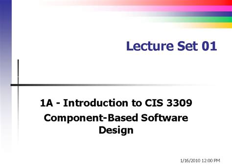 lecture set 01 1 a introduction to cis