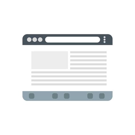 Premium Vector Website Browser Icon Flat Vector Computer Internet Web