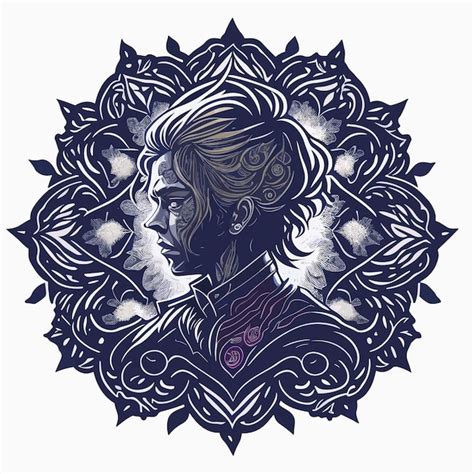 Arte Digital Vectorial Una Pintura De Una Persona Con Un Fondo De
