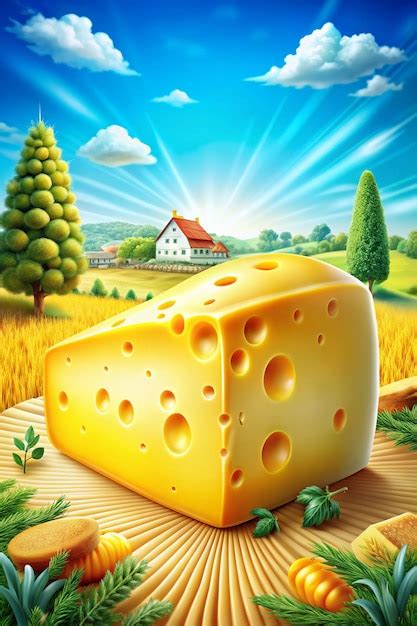 Fresh Dairy And Cheese Imagery Premium Ai Generated Image