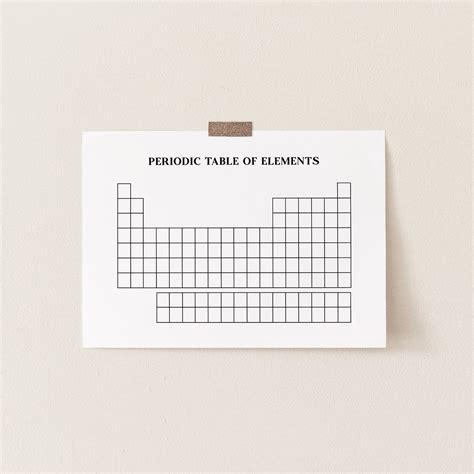Blank Periodic Table Of Elements Printable Periodic Table