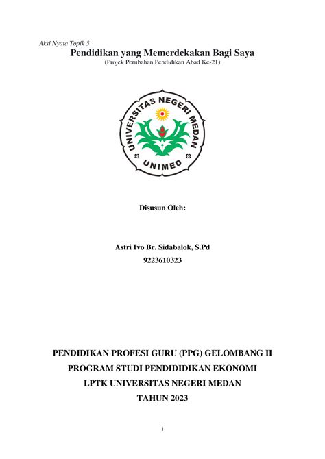 Aksi Nyata Topik 5 Filosofi Pendidikan Ppg Pra Jabatan I Aksi Nyata