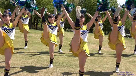 Youtube JK チア常磐大学高校チアダンス部の女子高生の透けパンチラやハミパンチラ ぬきだん