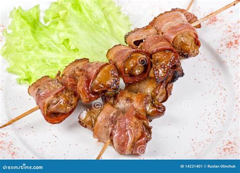 Kebab From Chicken Liver Stock Image Image Of Fresh
