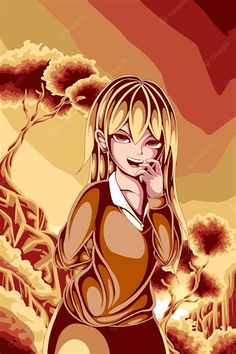 Premium Vector Cute Anime Girl Retro Halftone Style Illustration