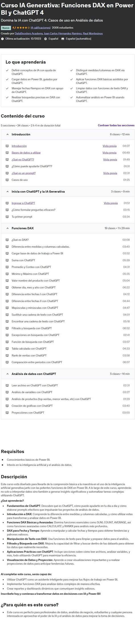 Curso IA Generativa Funciones DAX En Power BI Y ChatGPT CursosExclusivos