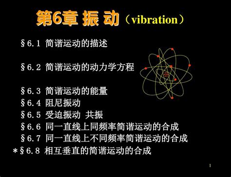 大学物理课件 第6章 振动vibration Ppt课件word文档在线阅读与下载免费文档