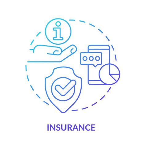 Insurance Blue Gradient Concept Icon Big Data Application Abstract