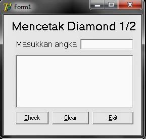 Contoh Program Sederhana Membuat Diamond Pada Delphi Hadrian Blog
