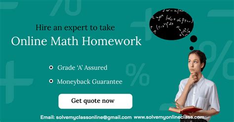 Hire An Expert To Take My Online Math Homework