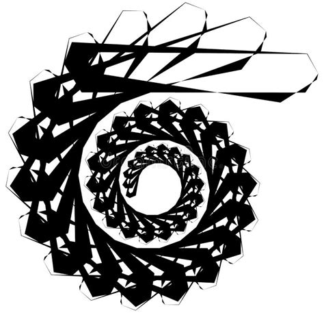 Espiral Circular Geométrico Forma Angular Nerviosa Abstracta En Rotat