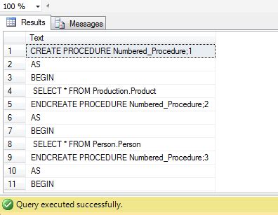 Techie Friendly Blog Numbered Stored Procedures In Sql Server