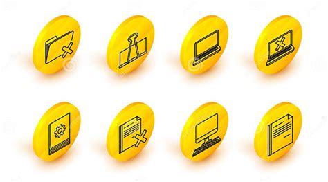 Set Line File Document Computer Monitor With Keyboard Delete File User Manual Laptop And