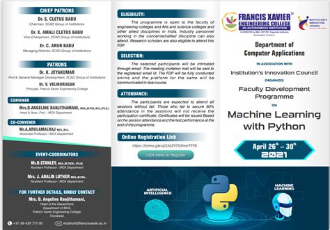 Faculty Development Programme On Machine Learning With Python News