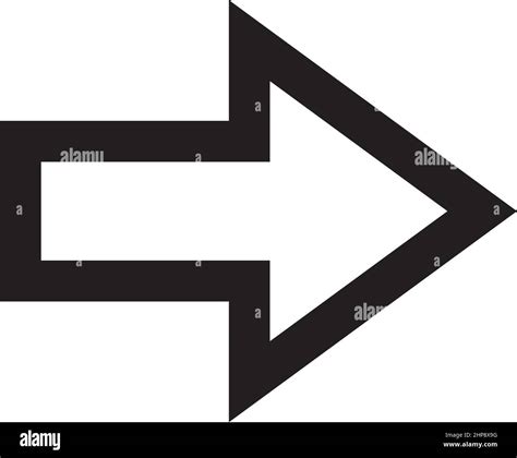 Arrow Shape Symbol Vector Icon Outline Stroke For Creative Graphic Design Ui Element In A