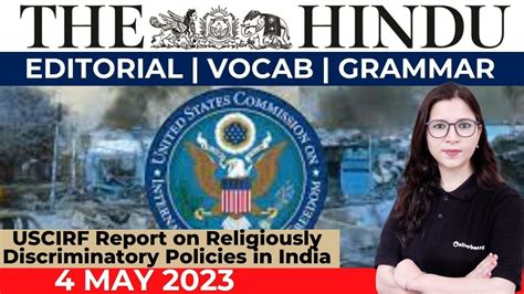 4 May 2023 The Hindu Editorial Analysis The Hindu Vocab Grammar