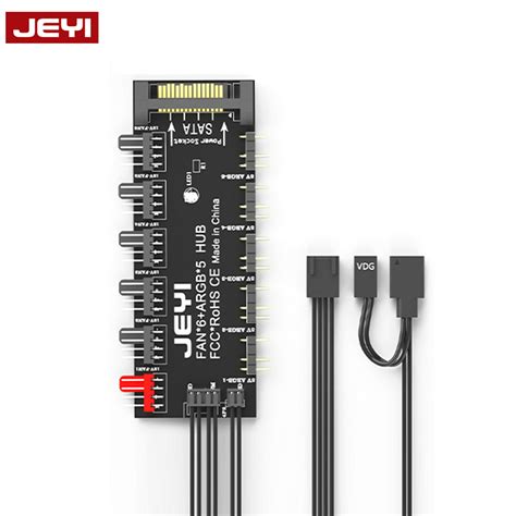 Kuymtek Jeyi 4 Pin Pwm Ventilador De Refrigeración Hub Cooler Splitter