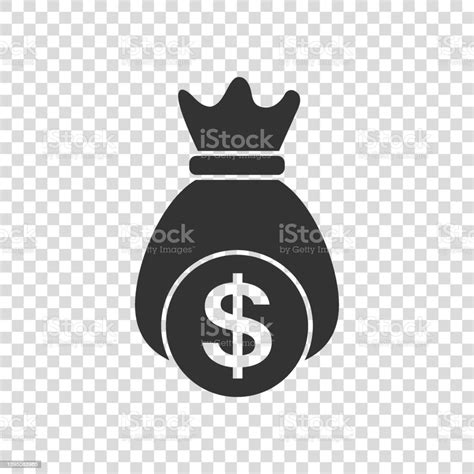 플랫 스타일의 머니 백 아이콘 격리 된 배경에 Moneybag 벡터 그림 동전 자루 사인 비즈니스 개념 가까운에 대한 스톡 벡터