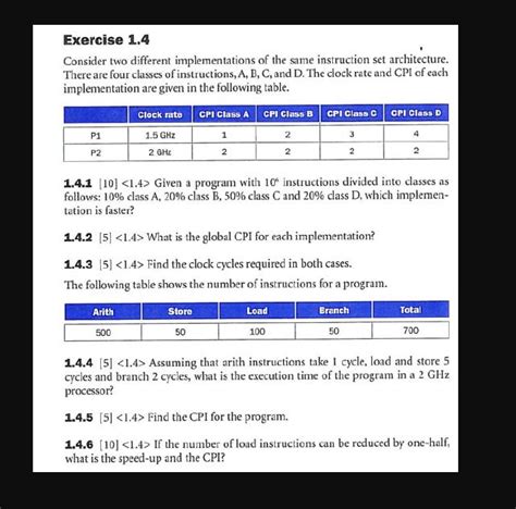 Solved Exercise Consider Two Different Implementations Chegg