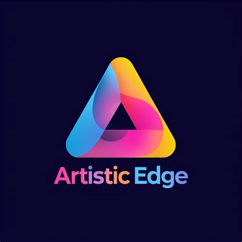 Vibrant Artistic Edge Triangle Logo Design For Creative Branding Logo Playground