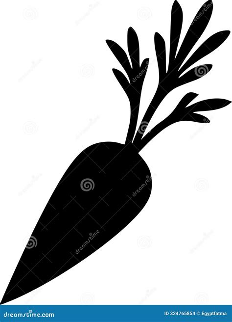 Carrot Minimalist And Flat Logo Vector Illustration Stock Vector