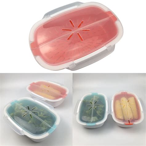 Microwave Rice Cooker And Vegetable Steamer Food G Grandado