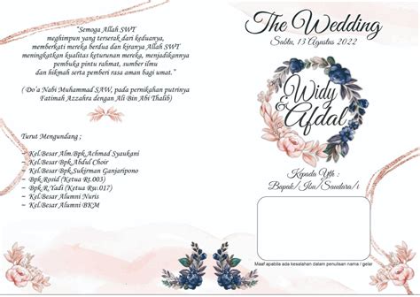 Per 50 Pcs Cetak Undangan Pernikahan Gratis Plastik Bisa