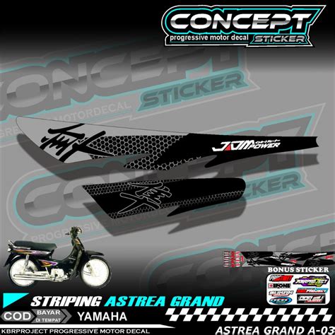 Jual Astrea Grand Stiker Striping Premiun Motor Keren Lis Variasi