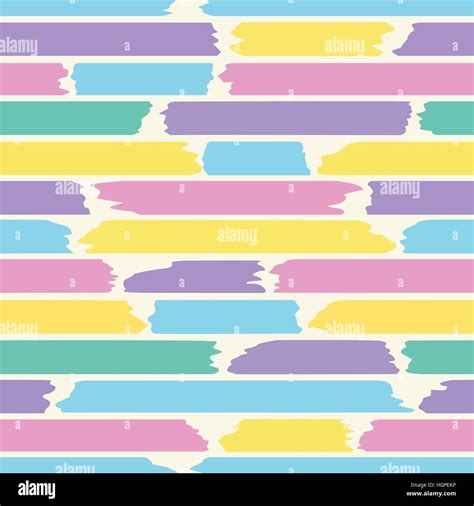Seamless Strips Pattern Horizontal Lines With Torn And Stuck Paper