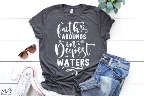 Faith Abounds In Deepest Waters Svg Jesus Svg Faith Svg Etsy
