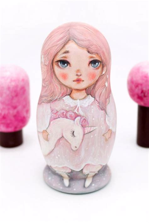 Matryoshka Doll With Unicorn Pink Cotton Candy Aesthetic Matryoshka
