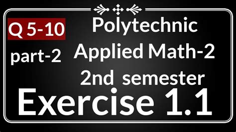 Exercise11 Questions 6 10 Integration Applied Math 2