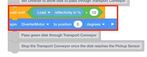 VEX AMCDemo Conveyor Systems And Sensors Lab 3 Sort The Red And Green Disk