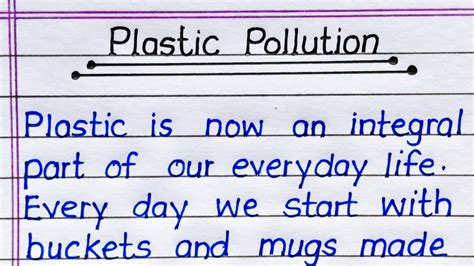 Plastic Pollution Essay In English Essay On Plastic Pollution In