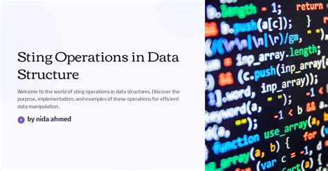 Sting Operations In Data Structure