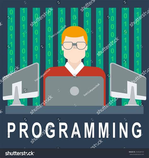 App Development Code Programming Concept Flat Stock Vector Royalty