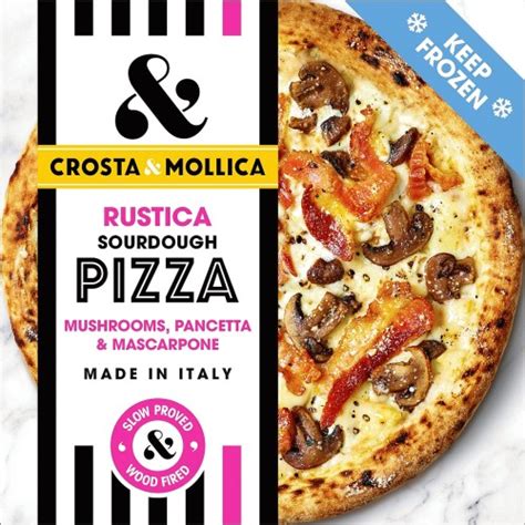 Crosta Mollica Rustica Sourdough Pizza With Pancetta And Mushrooms 442g