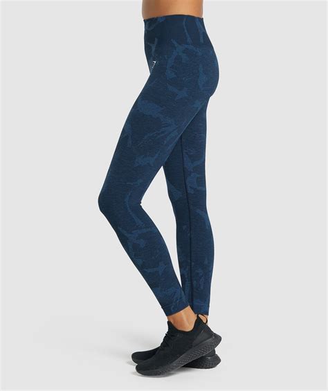 Gymshark Adapt Camo Seamless Leggings Savanna Navy Gymshark