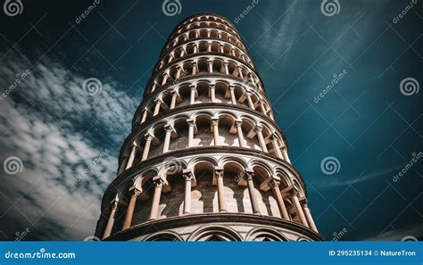 Leaning Tower Tower Generative Ai Stock Illustration Illustration Of