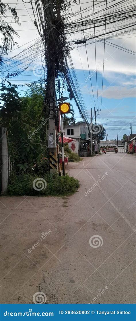 Flashing Yellow Light Located At The Intersection It Is A Warning