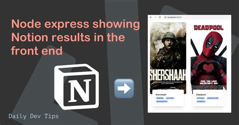 node express showing notion results in the front end