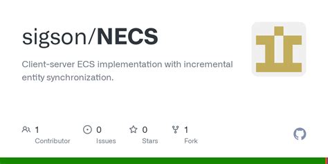 Github Sigsonnecs Client Server Ecs Implementation With Incremental Entity Synchronization