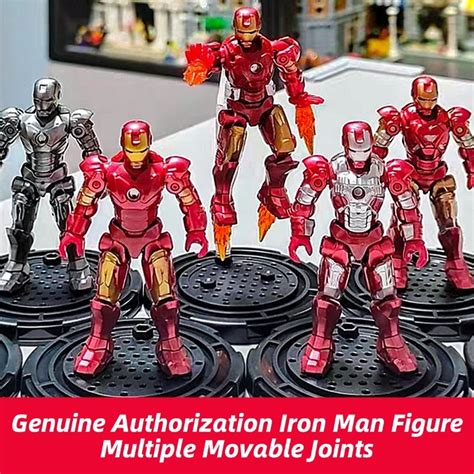 Authorization Iron Man Figures Assembling Building Blocks Marvel